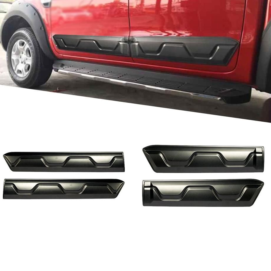 Ford Ranger 2012+ Side Body Cladding Black - Flexi Pro Auto